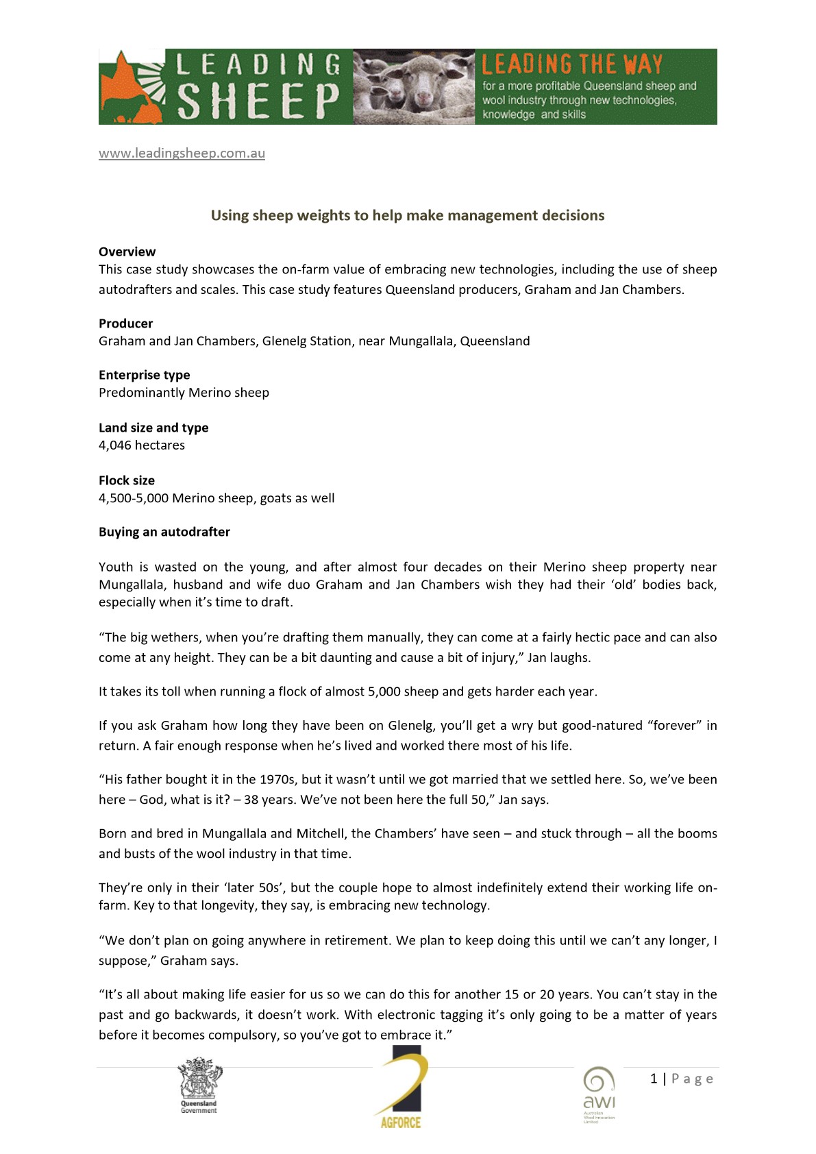 Case Study – Using sheep weights to help make management decisions ...